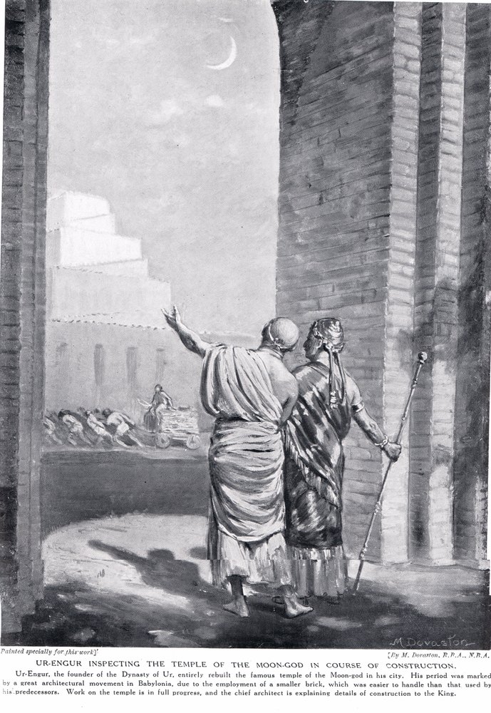 Ur-Engur inspecting the Temple of the Moon-God in the course of ...