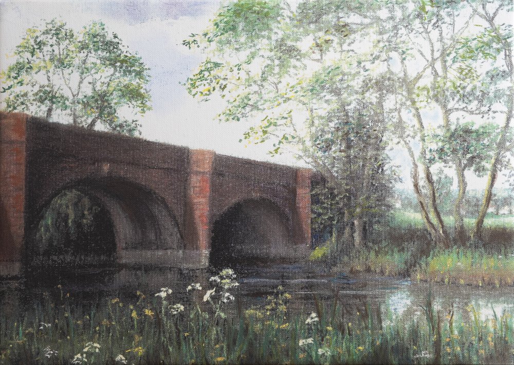 Cookham Moor bridge, 2022 by Margo Starkey: Fine art print