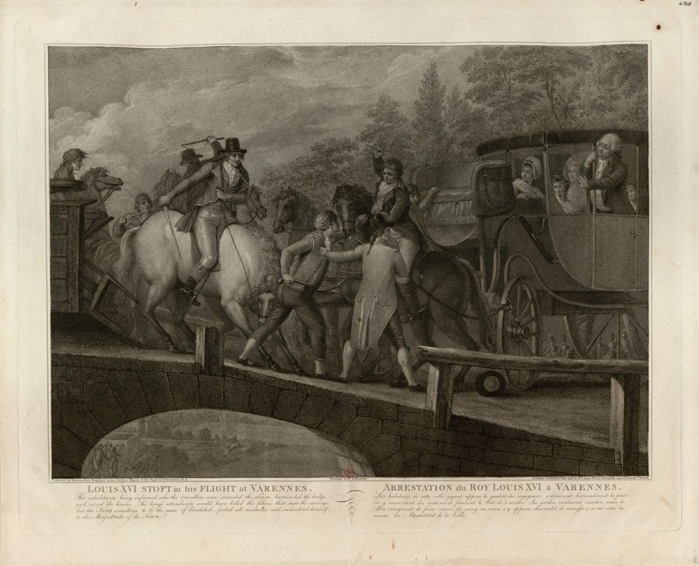 The Arrest of Louis XVI and His Family at Varennes, June 22, 1791, 1796