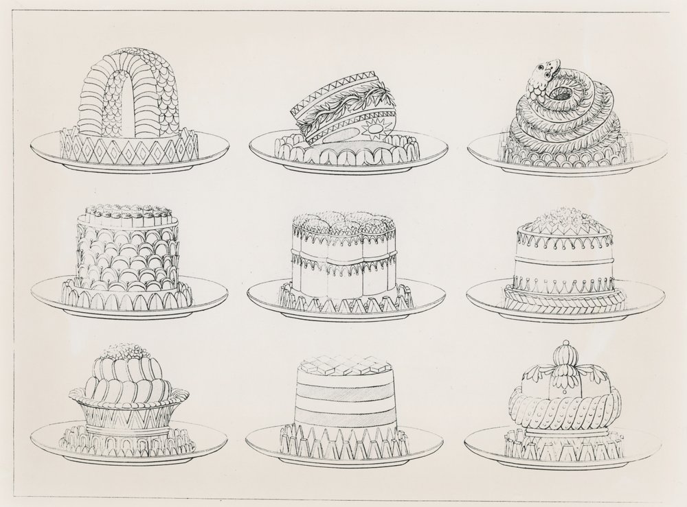 Designs for Tarts and Cakes by Antoine Careme