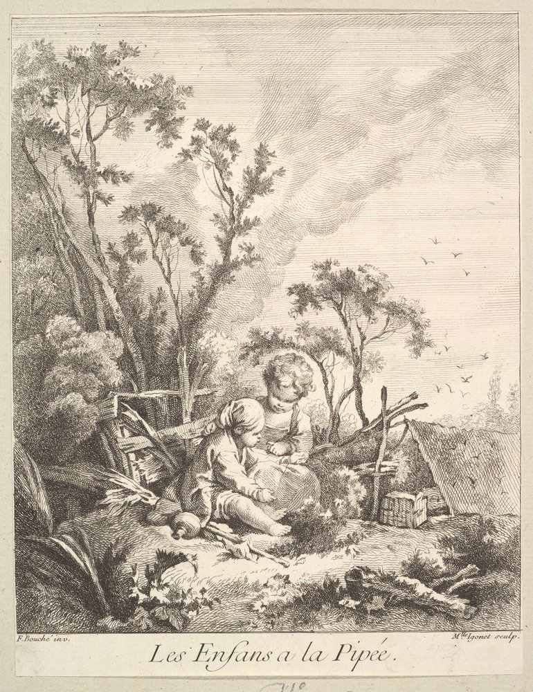 Children Catching Birds by Marie Madeleine Igonet