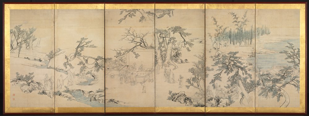 Literary Gathering in the Orchid Pavilion by Maruyama Okyo