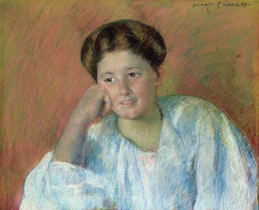 Portrait of Louisine Elder by Mary Cassatt: Fine art print