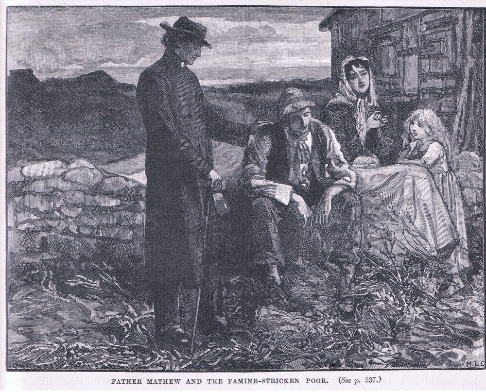 Father Matthew and the famine stricken poor AD 1845