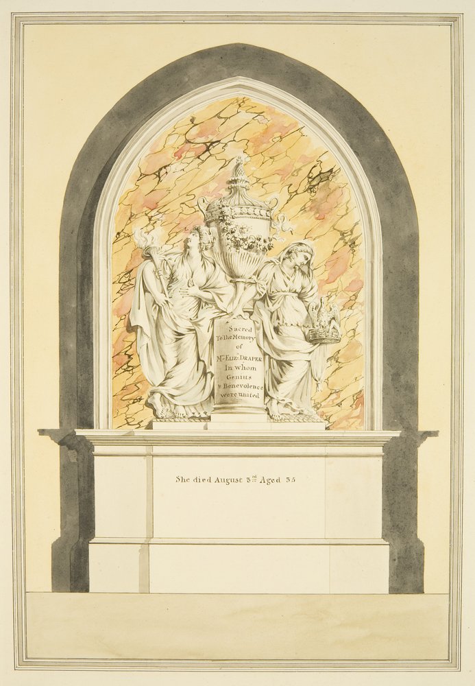Tomb of Mrs. Elizabeth Draper, Died 1835, in Bristol Cathedral