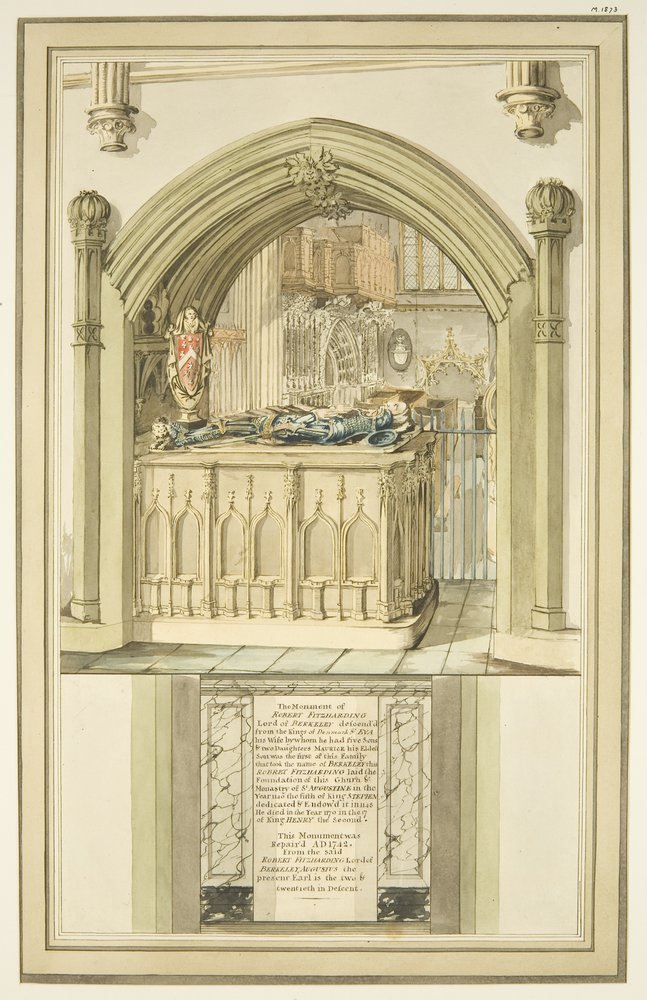 Tomb of Robert Fitzharding, Died 1170, in Bristol Cathedral, c.1799