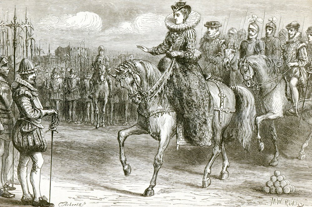 Queen Elizabeth at Tilbury by Matthew White Ridley