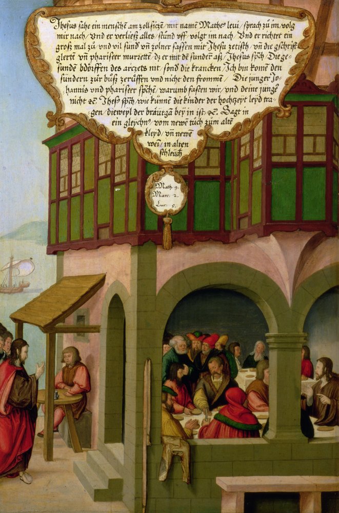 Jesus eating with the taxpayers and sinners (Matthew 9, Mark 2, Luke 5 ...