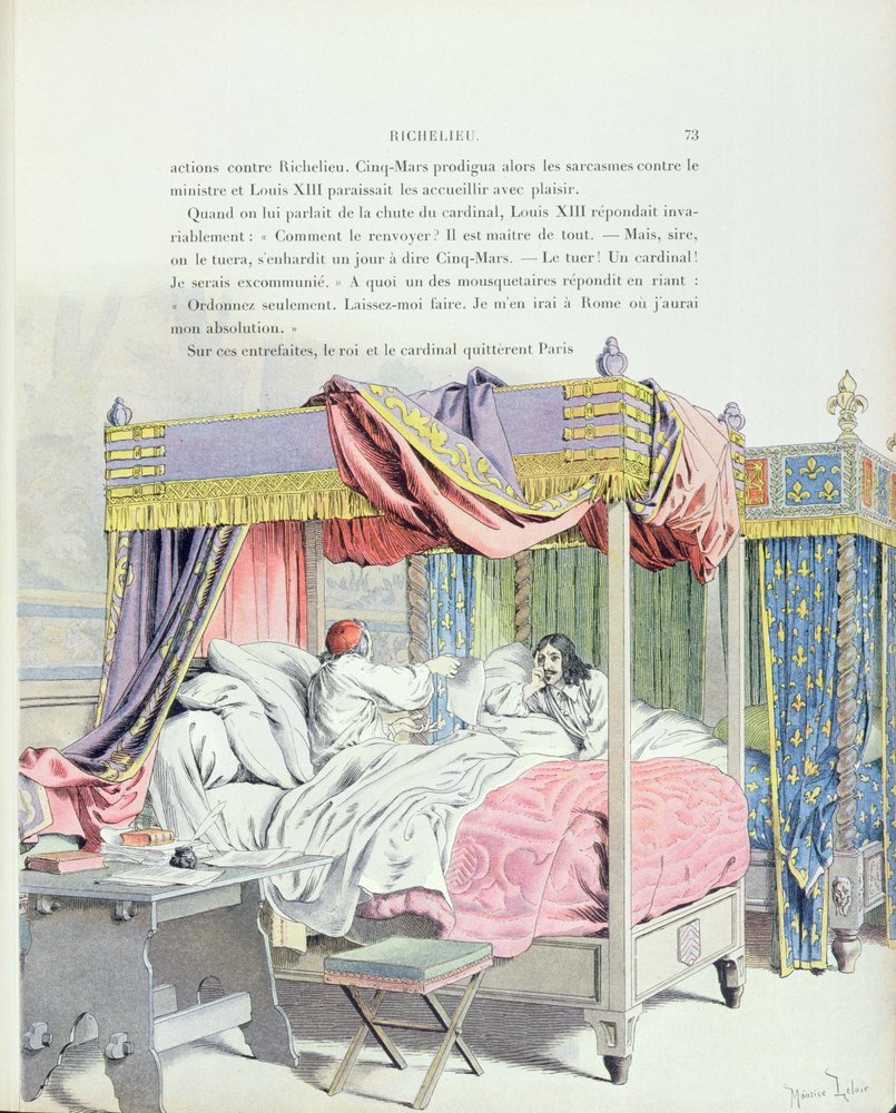 Armand-Jean du Plessis, Cardinal Richelieu and Louis XIII, Illustration ...