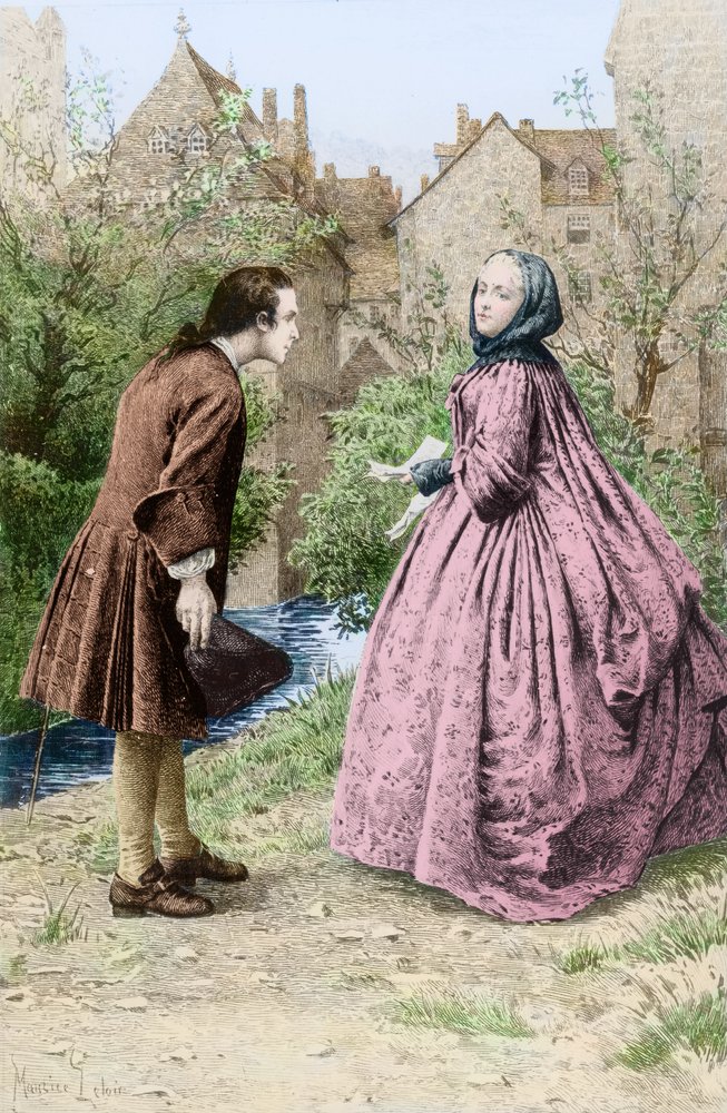 Meeting of young Jean-Jacques Rousseau and future close friend Madame ...
