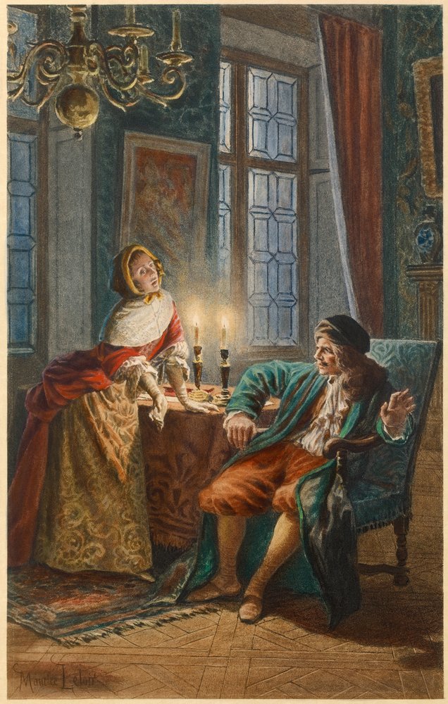 Moliere and Madeleine Bejart (illustration)