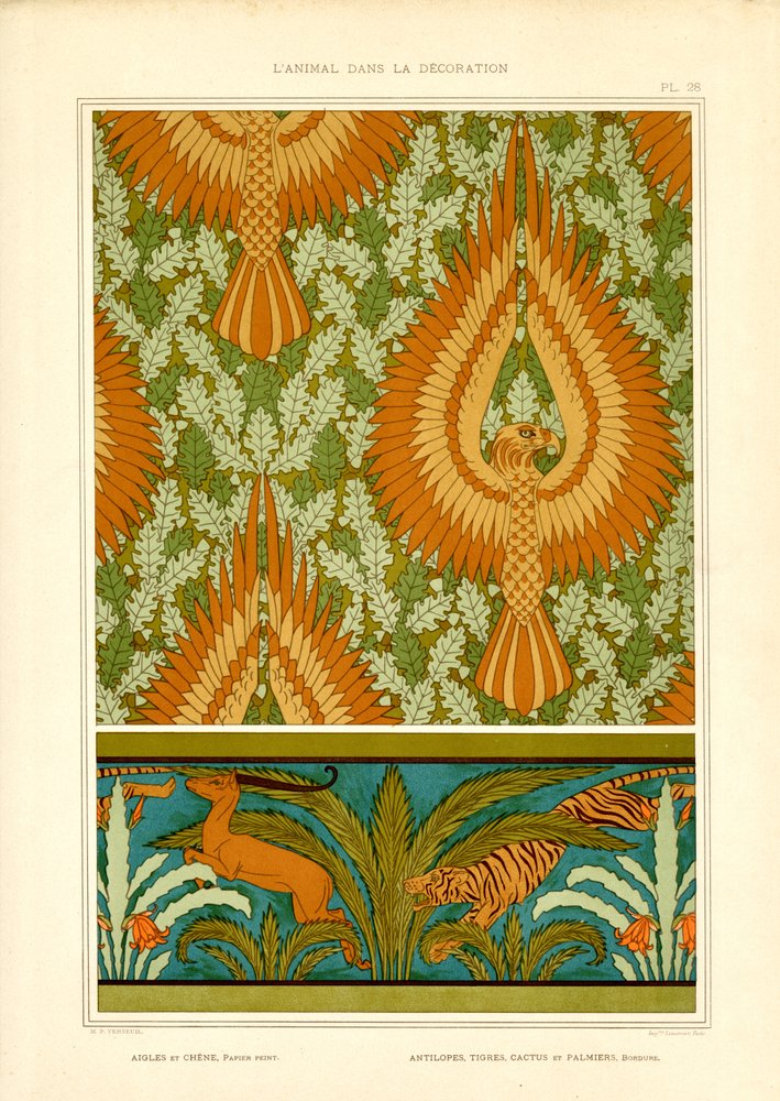Eagles and Exotic Fauna in Art Nouveau