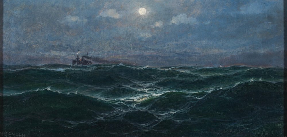 Steamer on the High Seas by Max Jensen: Buy fine art print
