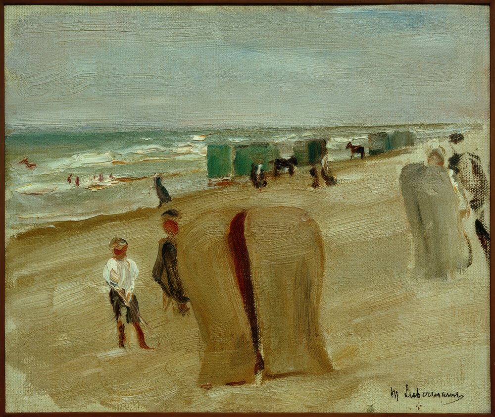 Beach Scene in Noordwijk by Max Liebermann: Fine art print