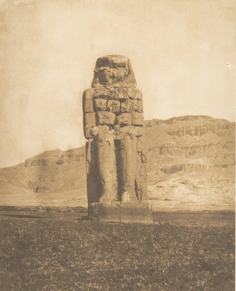 Colosse Restored by Amenophis III, at Thebes Statue Vocale or Colossus ...