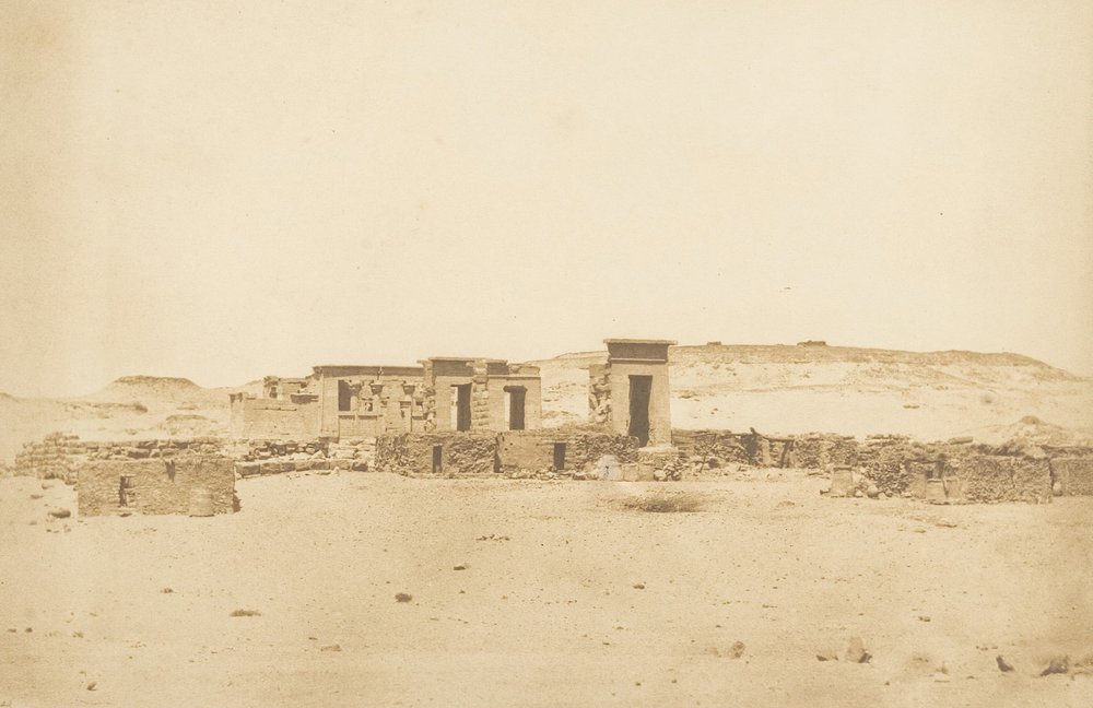General View of the Temple and Village of Deboude Parembole, April 10, 1850