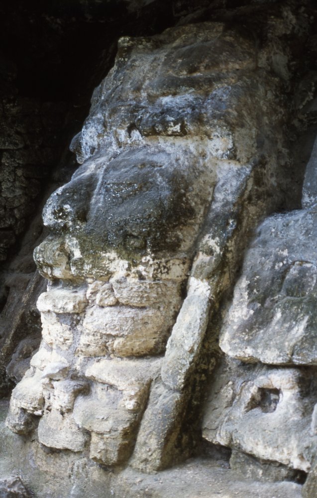 Mask on a pyramid, 200 BC by Mayan: Buy fine art print