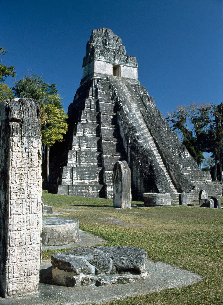 Tikal Temple I or Temple of the Great Jaguar, 7th to 8th century