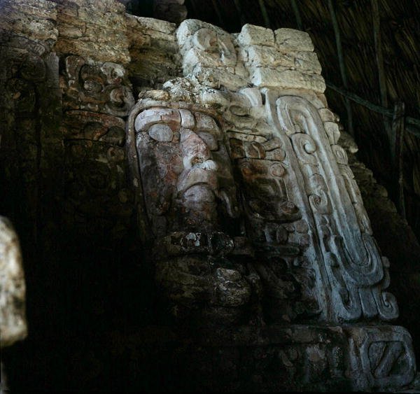 Architectural Mask, Temple of the Mascarones, Kohunlich, Yucatan ...