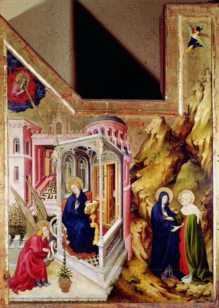 Altarpiece of the Chartreuse de Champmol, left hand side depicting the ...