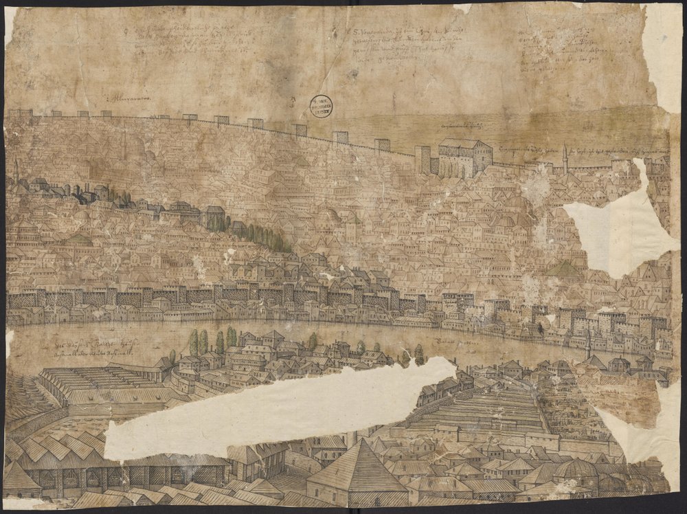 Prospect of Constantinople, Sheet 16, Melchior Lorck, 1559
