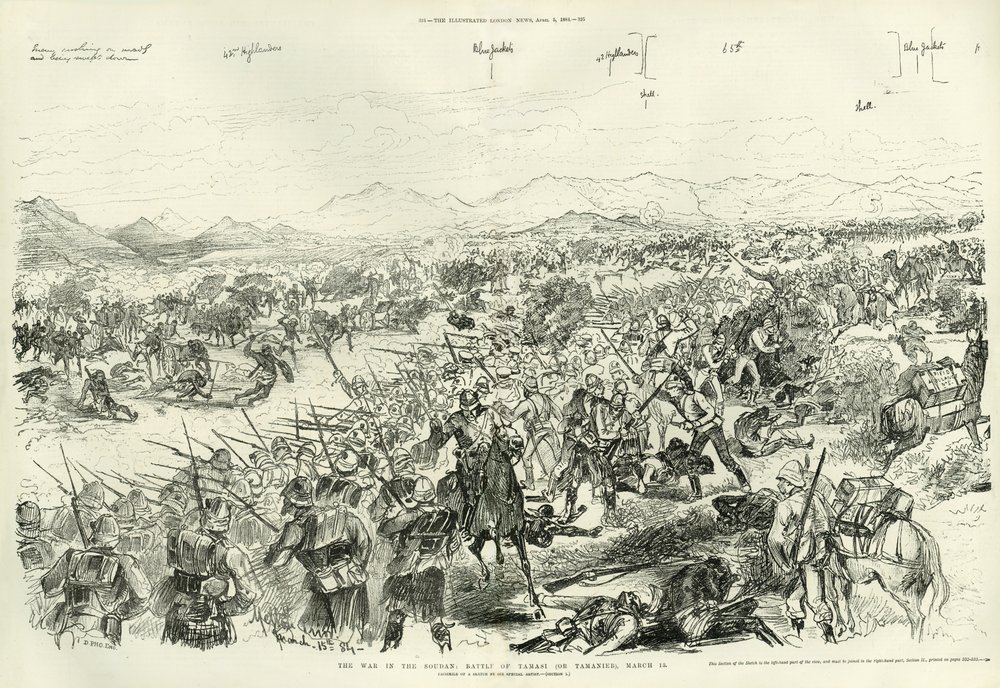 The Battle of Tamai on 13th March 1884 by Melton Prior