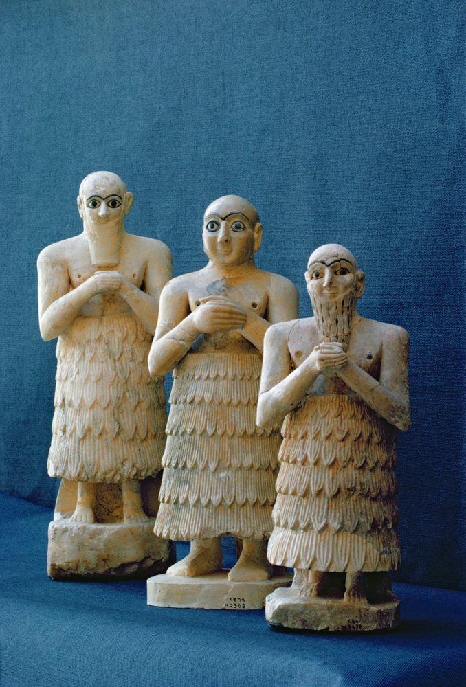 Votive Figures Unearthed at Nippur, Iraq, c.2800 BC