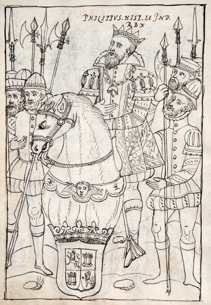 Philip II Seated on Horseback, Wearing the Order of the Golden Fleece ...