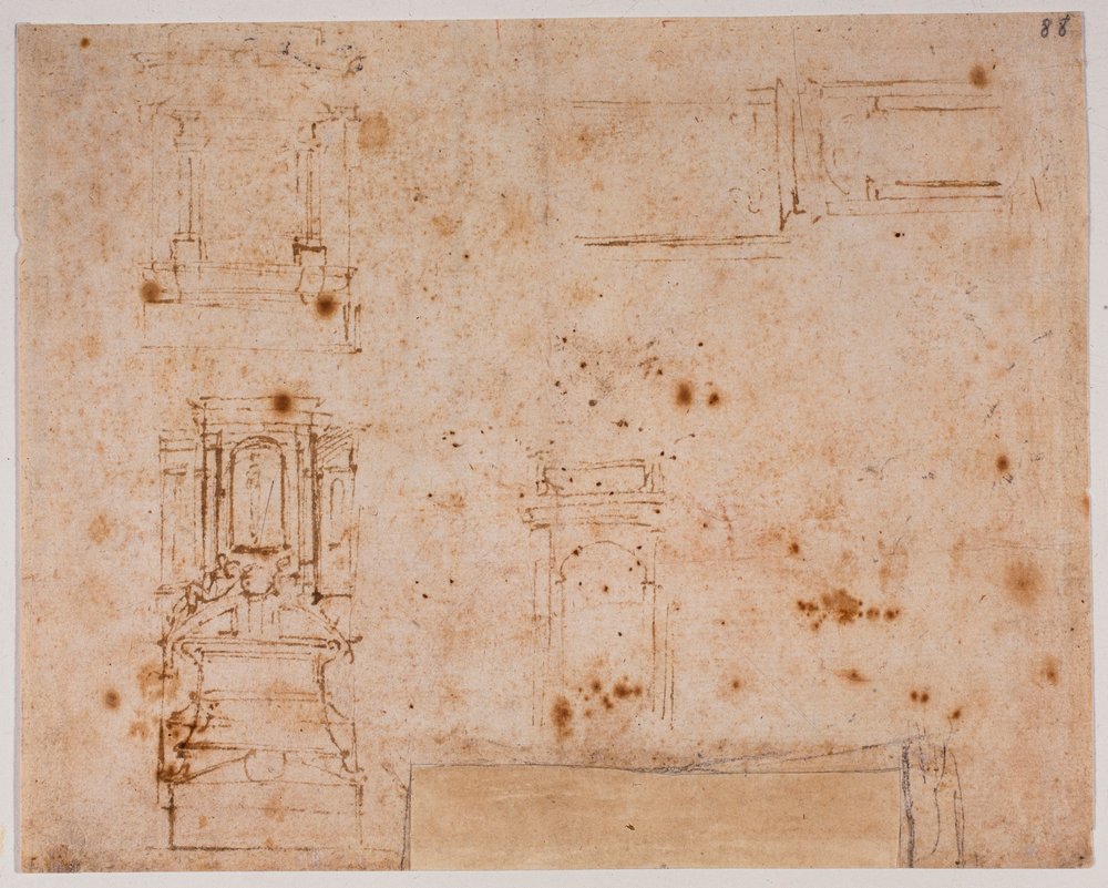 Studies of tomb monuments for the New Sacristy
