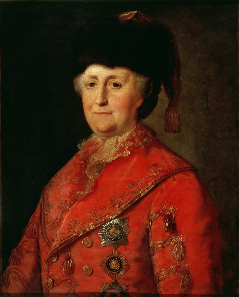 Portrait of Catherine II the Great in a Travelling Costume, 1787