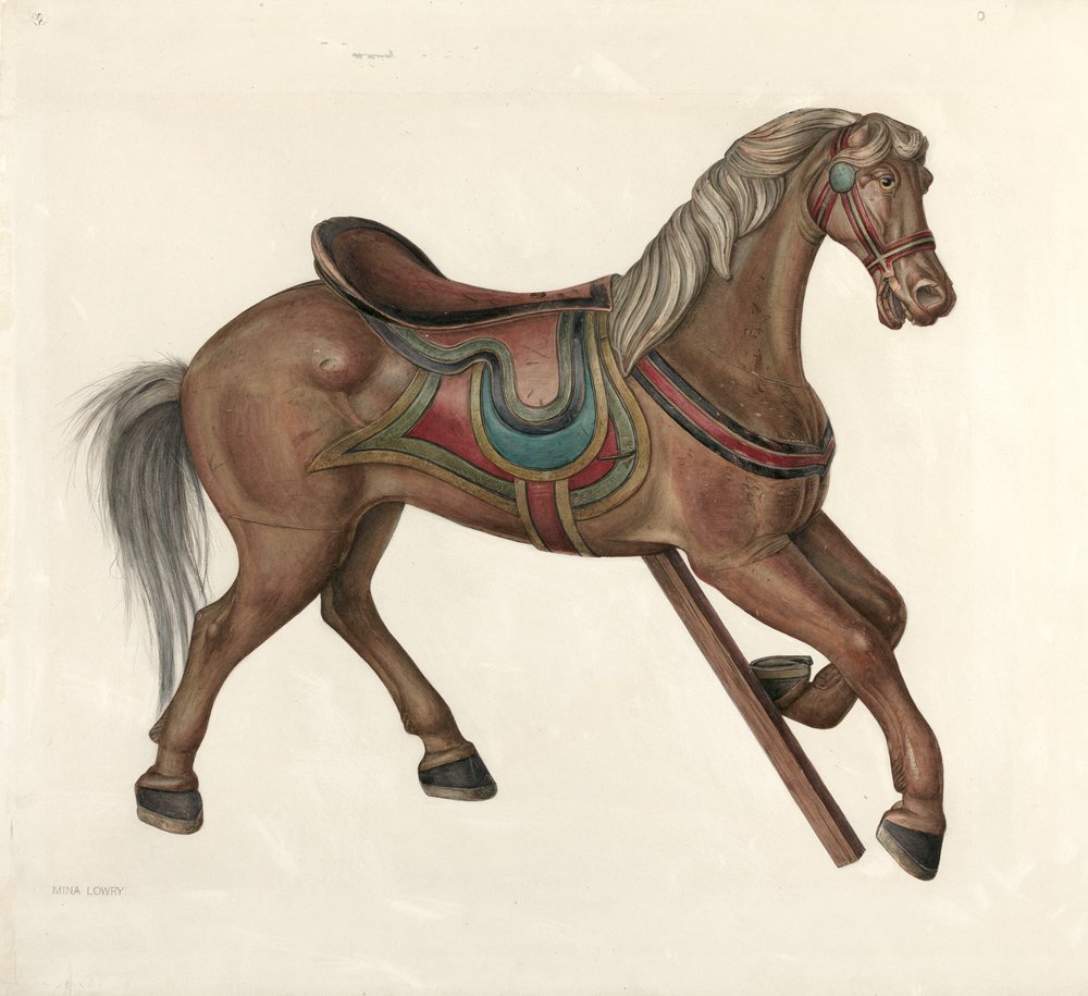 Hobby Horse by Mina Lowry: Highest-quality art reproduction