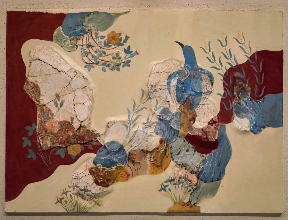 Blue Bird Fresco or The Blue Bird of Crete by Minoan