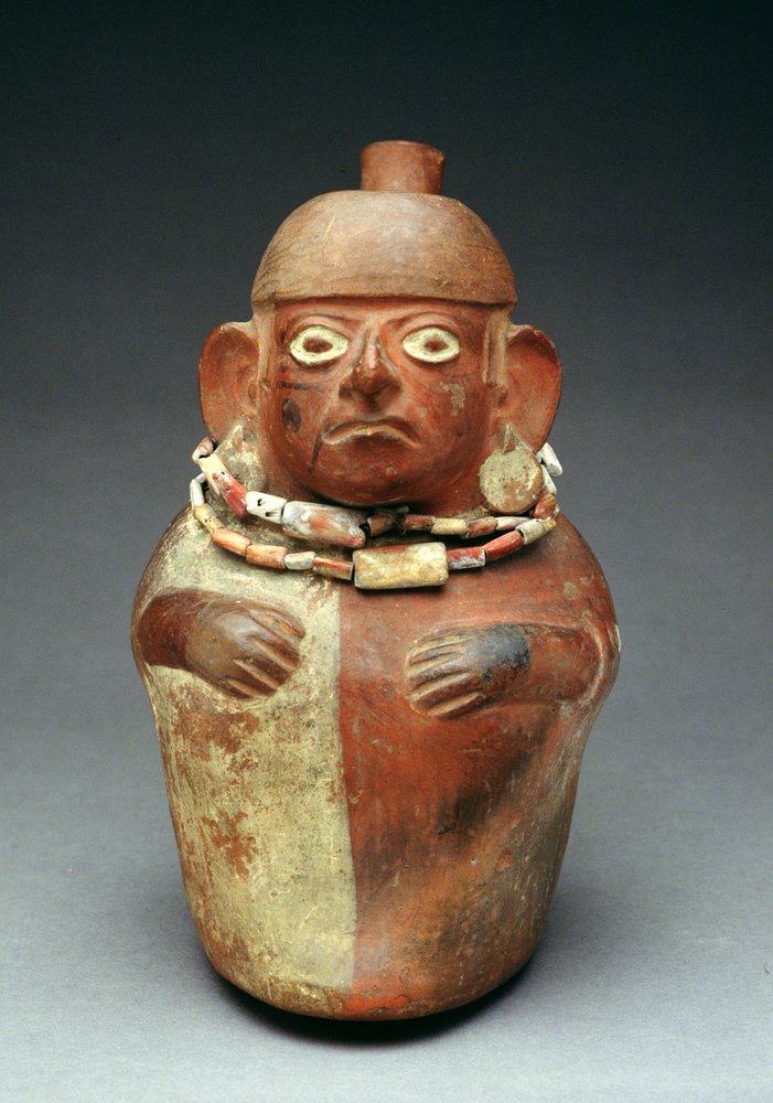 Stirrup Vase Depicting a Dignitary Under the Influence of Coca