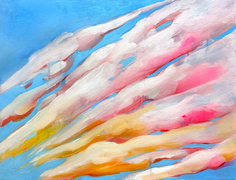 Sunset, 2022 (acrylic, flashe and spray paint)