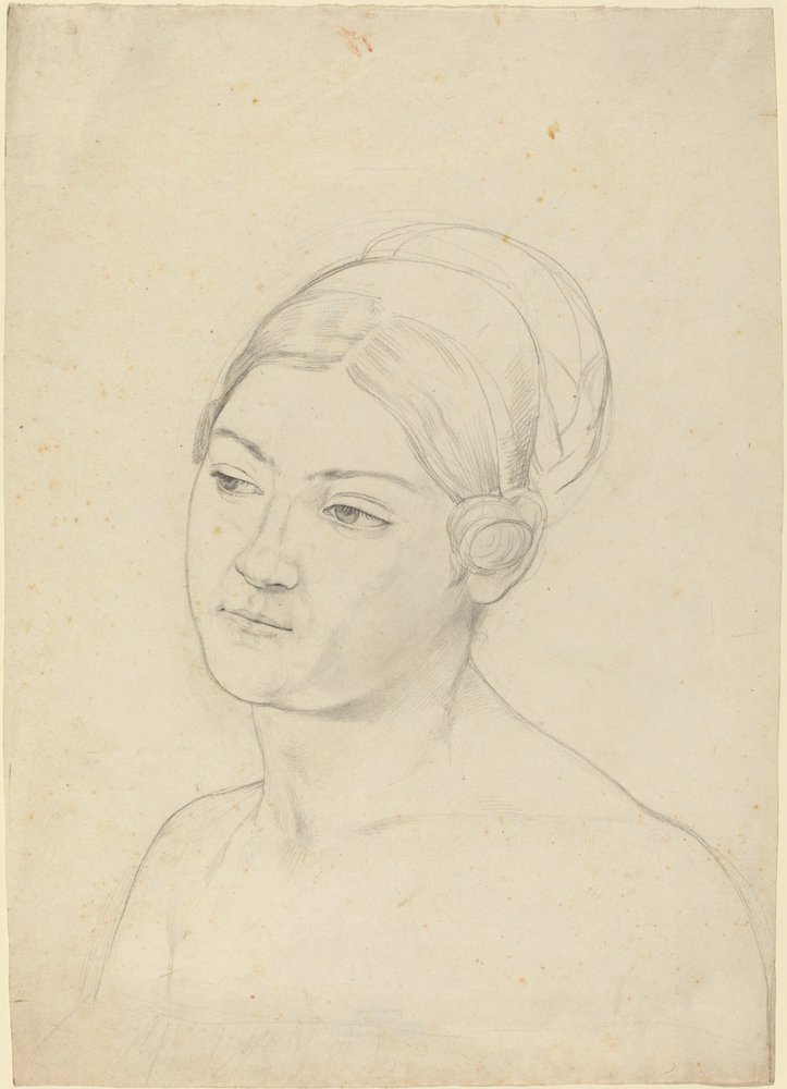 Head of a Young Woman by Moritz Daniel Oppenheim