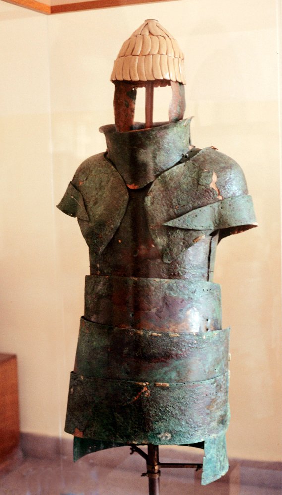 Cuirass and Boar's Tusk Helmet by Mycenaean