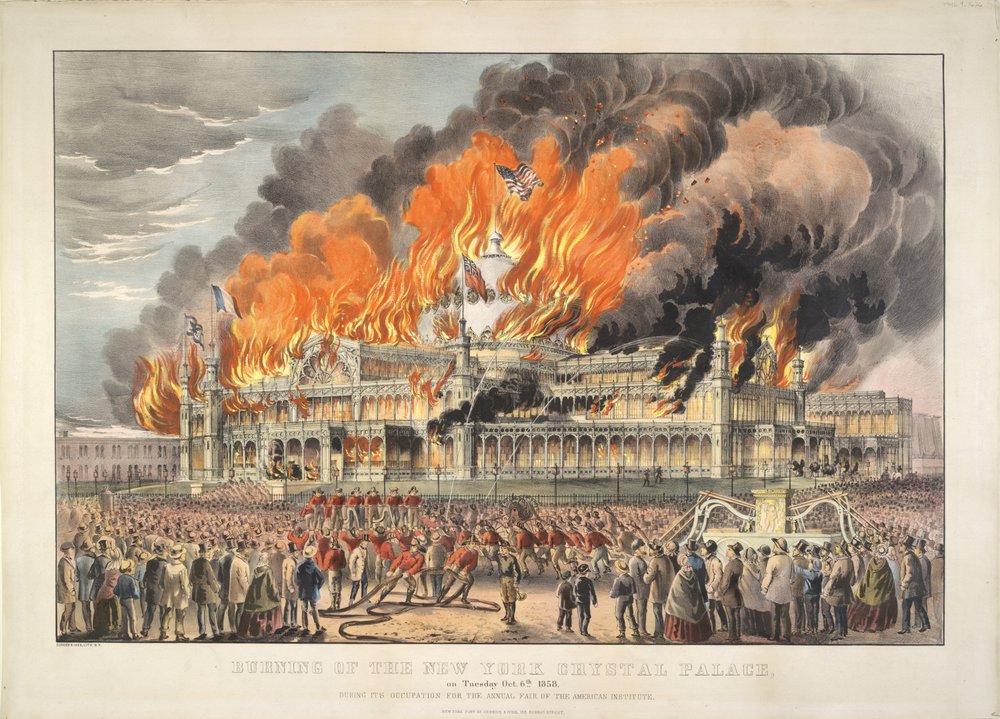 Burning of the New York Crystal Palace on Tuesday October 5th 1858