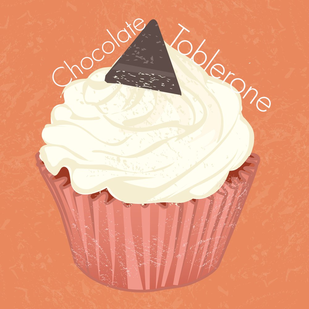 Chocoate Toblerone Cup Cake, 2019