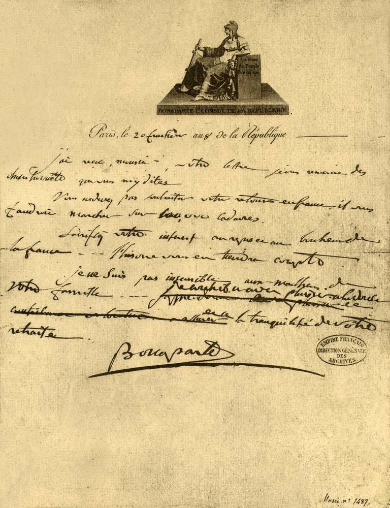 Letter from First Consul Napoleon Bonaparte to the Count of Provence, 6 ...