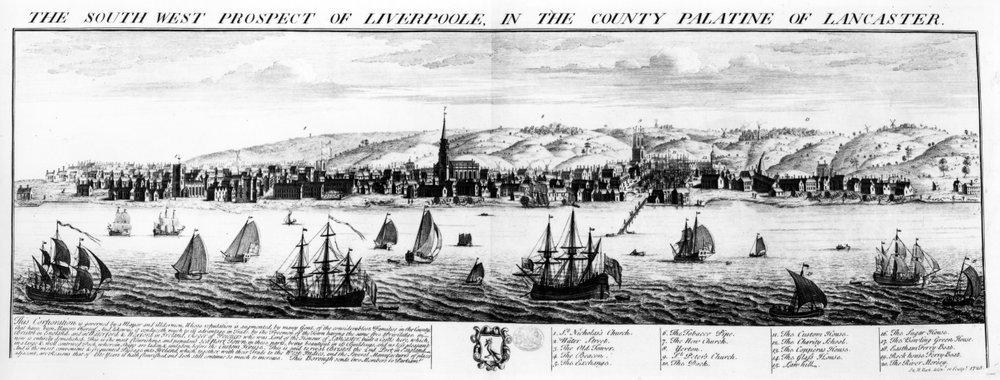 The South West Prospect of Liverpool, in the County Palatine of ...