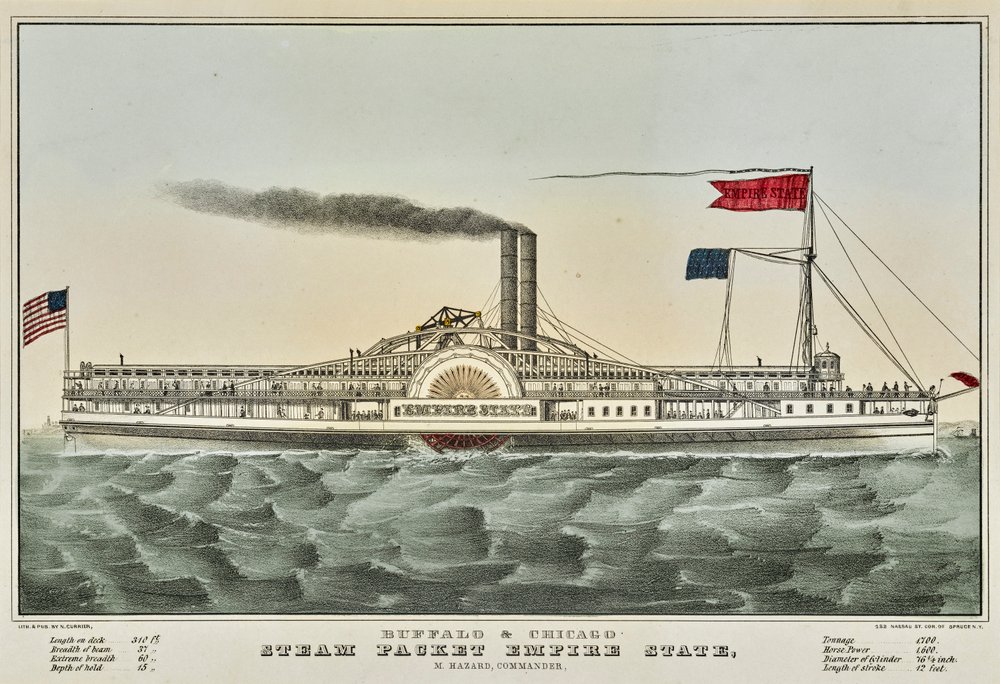 Buffalo and Chicago Steam Packet by Nathaniel Currier