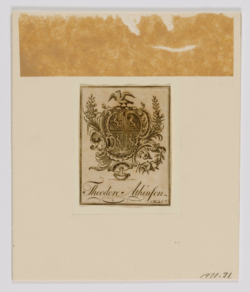Theodore Atkinson Bookplate by Nathaniel Hurd