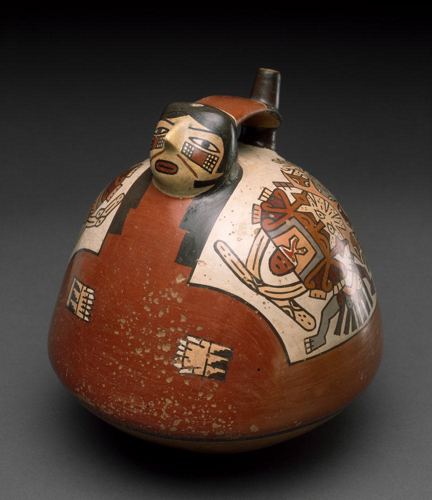 Vessel in the form of a Caped Woman, Peru, 300-600