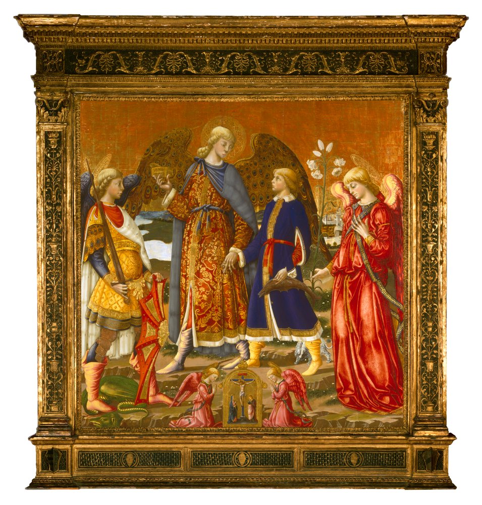 Tobias and Three Archangels by Neri di Bicci