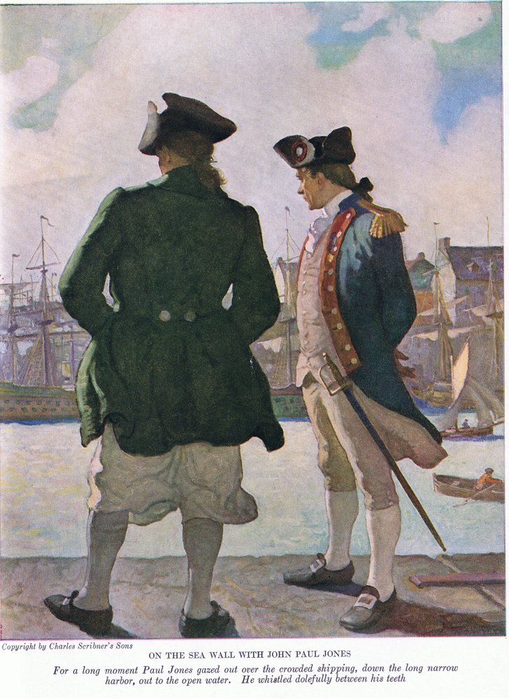 On the sea wall with John Paul Jones: For a long moment John Paul gazed ...