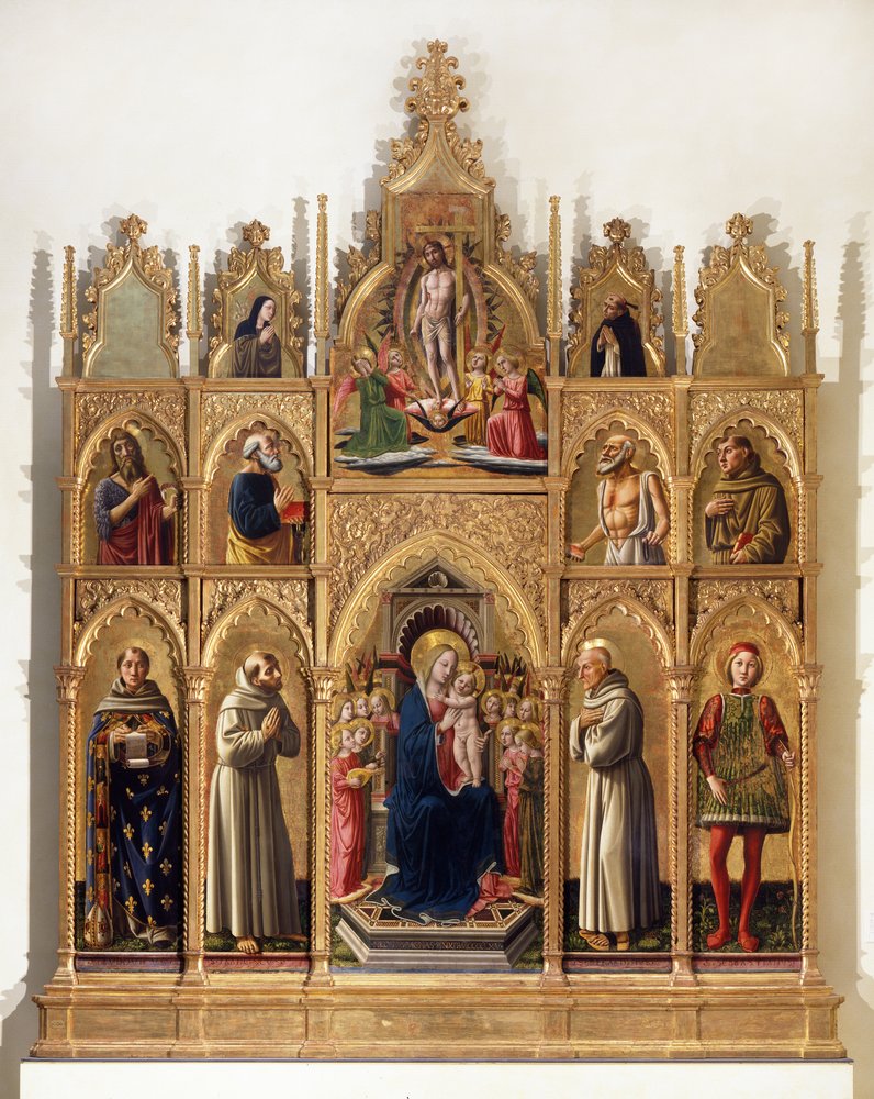 Madonna Enthroned with Child, Angels and Saints (Cagli Polyptych)