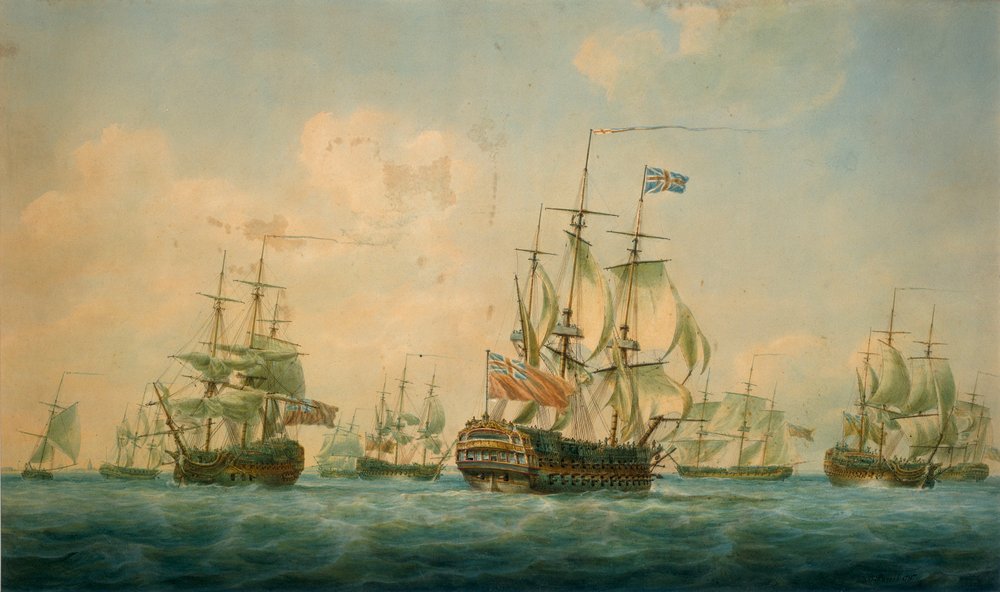 Ships at Spithead 1797 by Nicholas Pocock: Fine art print