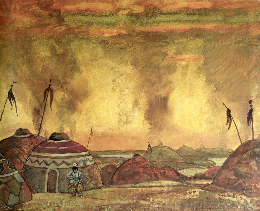 Stage Design for Alexander Borodin's by Nicholas Roerich