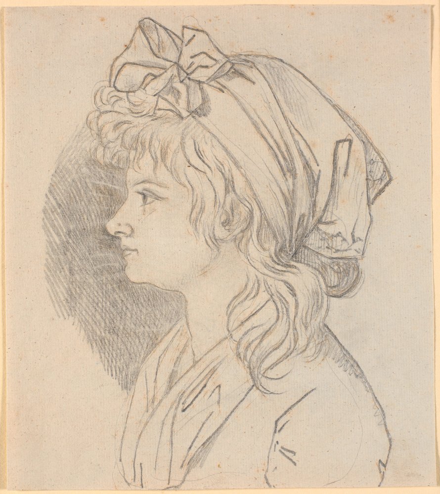 Profile Portrait of the Artist's Second Wife Juliane Marie Abildgaard ...