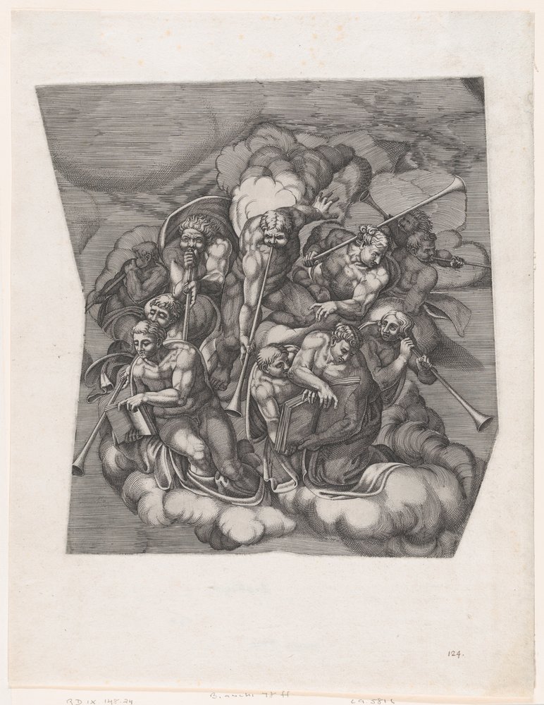 Trumpeting Angels from The Last Judgment, after Michelangelo